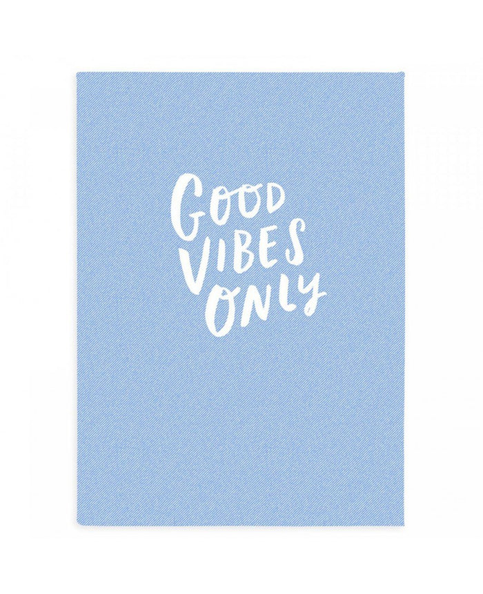 A5 Linen Notebook, Good Vibes Only